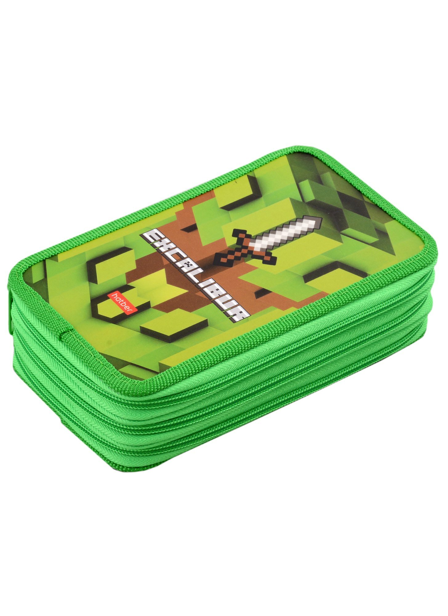 Пенал Pixels, 3 отделения