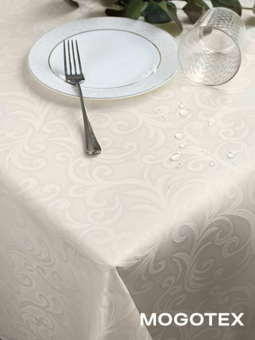 Скатерть моготекс 200х150, прямоугольная на праздник хлопок грязеотталкивающая водоотталкивающая