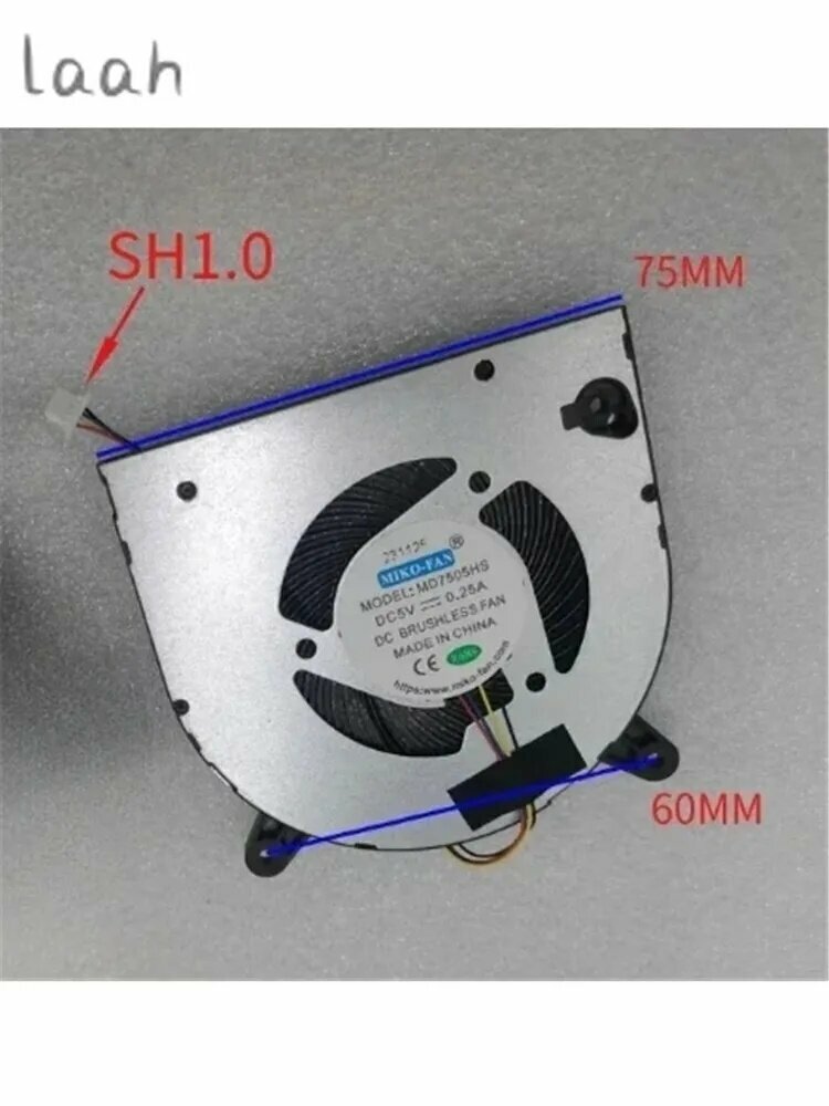 Вентилятор охлаждения для ноутбука MD7505HS DC 5V 0.25A Запчасти для вентилятора радиатора охлаждения ноутбука