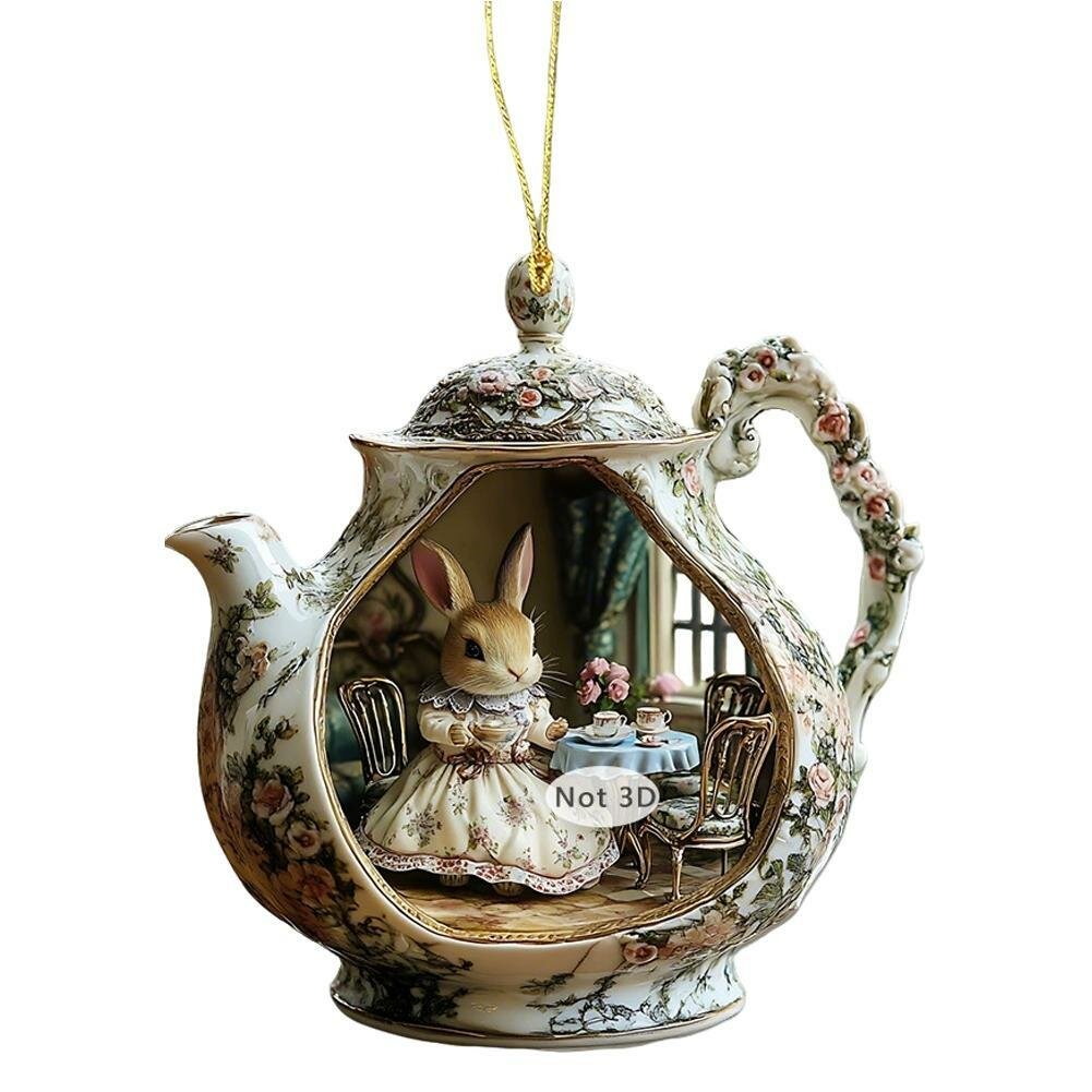 Домик из кофейной чашки, украшения пасхальных яиц, подвесные пасхальные