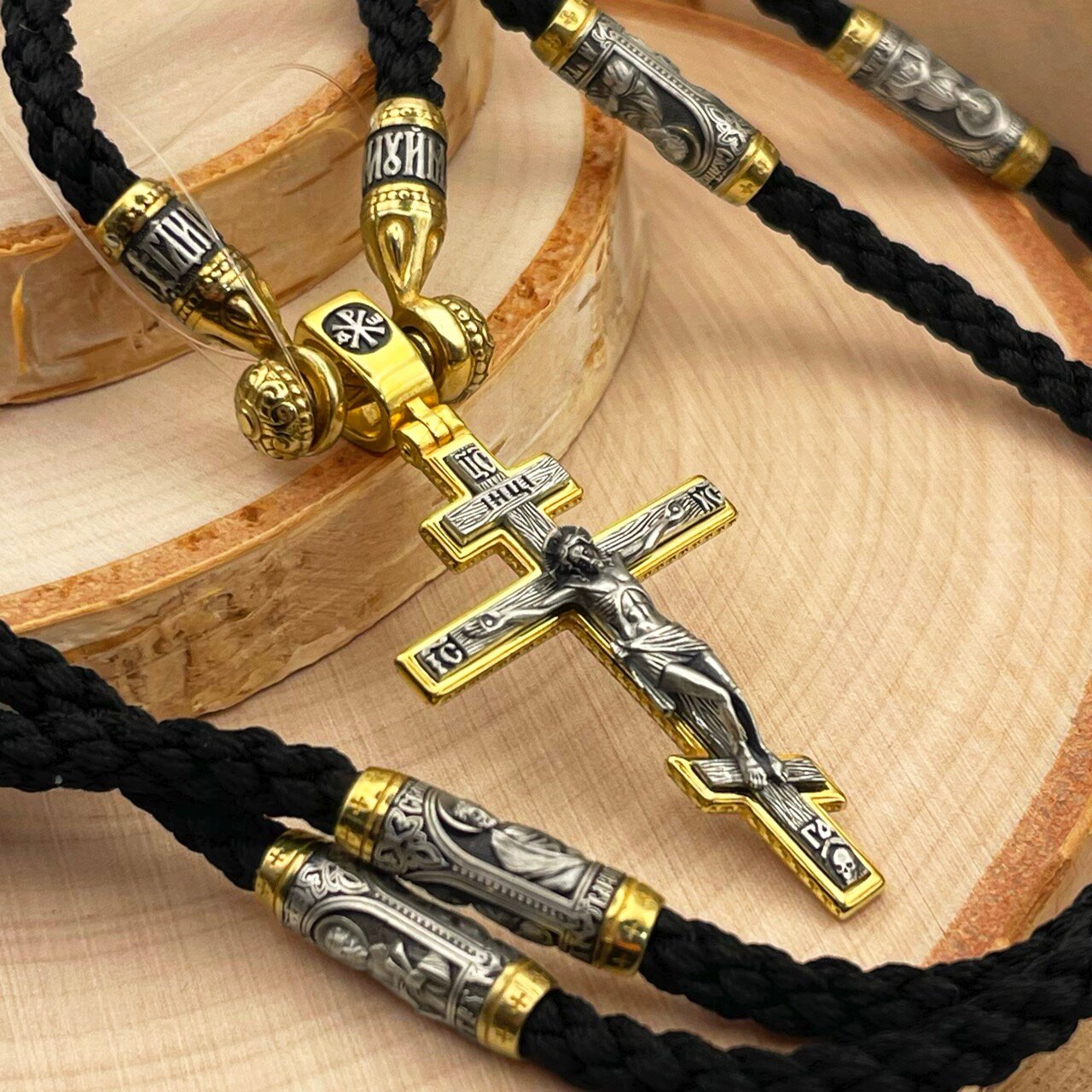 Комплект украшений, серебро, 925 проба, оксидирование, золочение, чернение