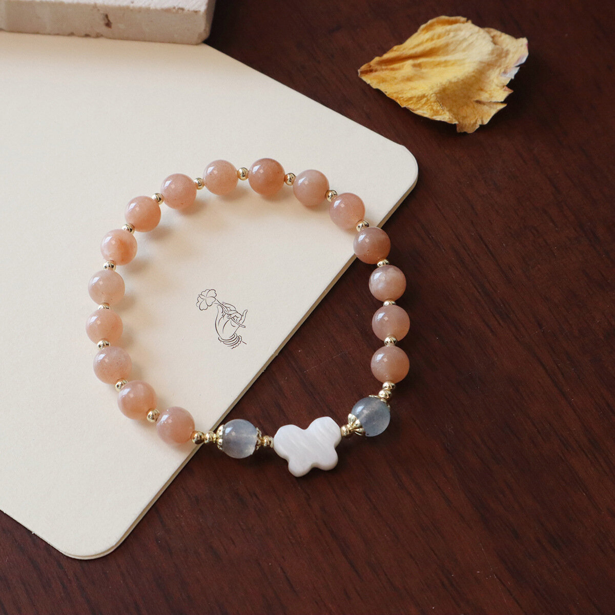 Браслет для гадания, YM Mall из кварца и котенком Камень Привлекает свежесть и удачу