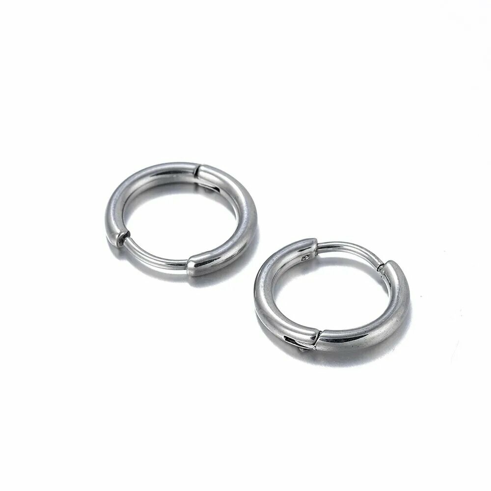 Швензы конго круглые золотые гипоаллергенные , диаметр 14mm , 10 шт , цвет родий
