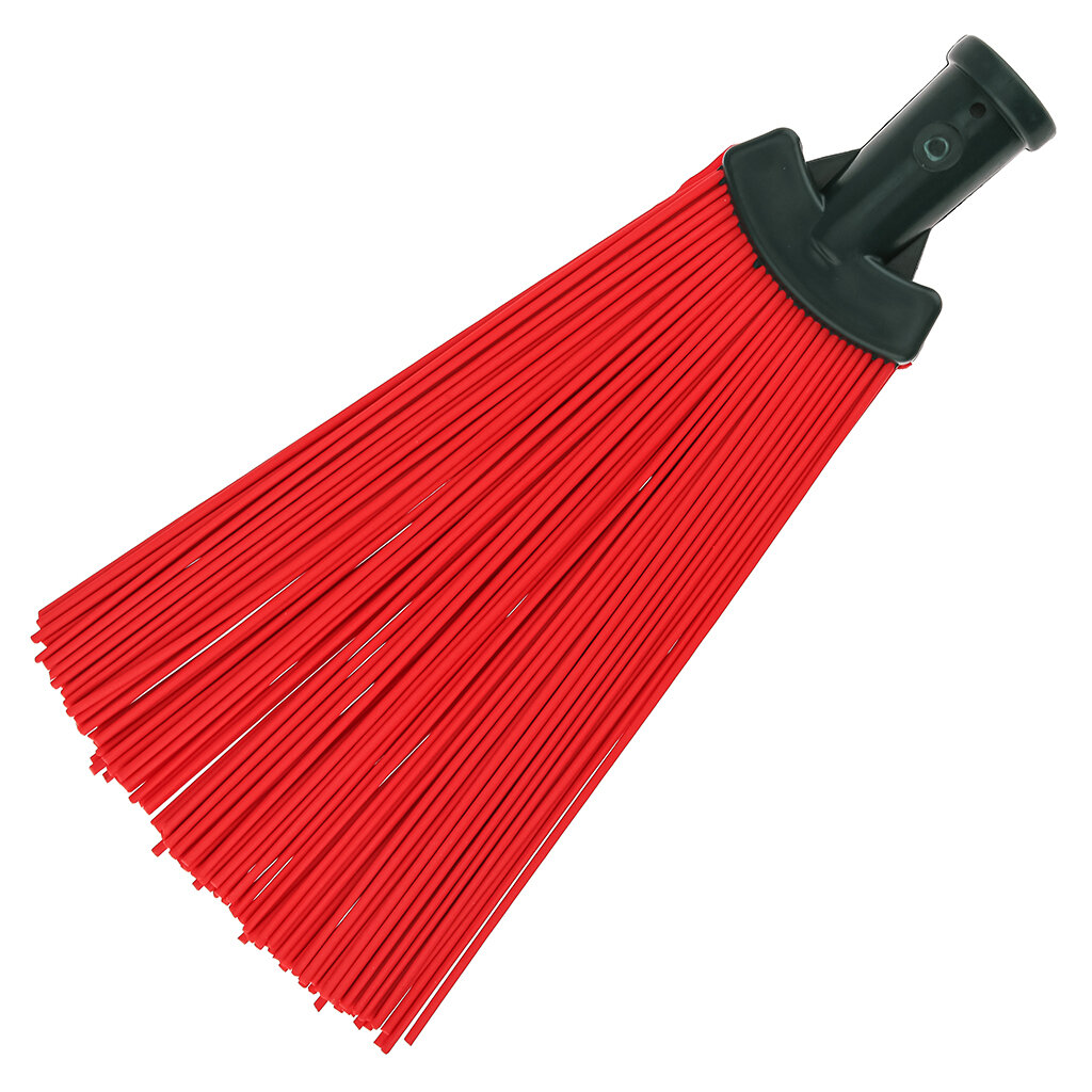 Метла полипропиленовая Домашняя Мода веерная, плоская, длина щетины 25 см, легкая