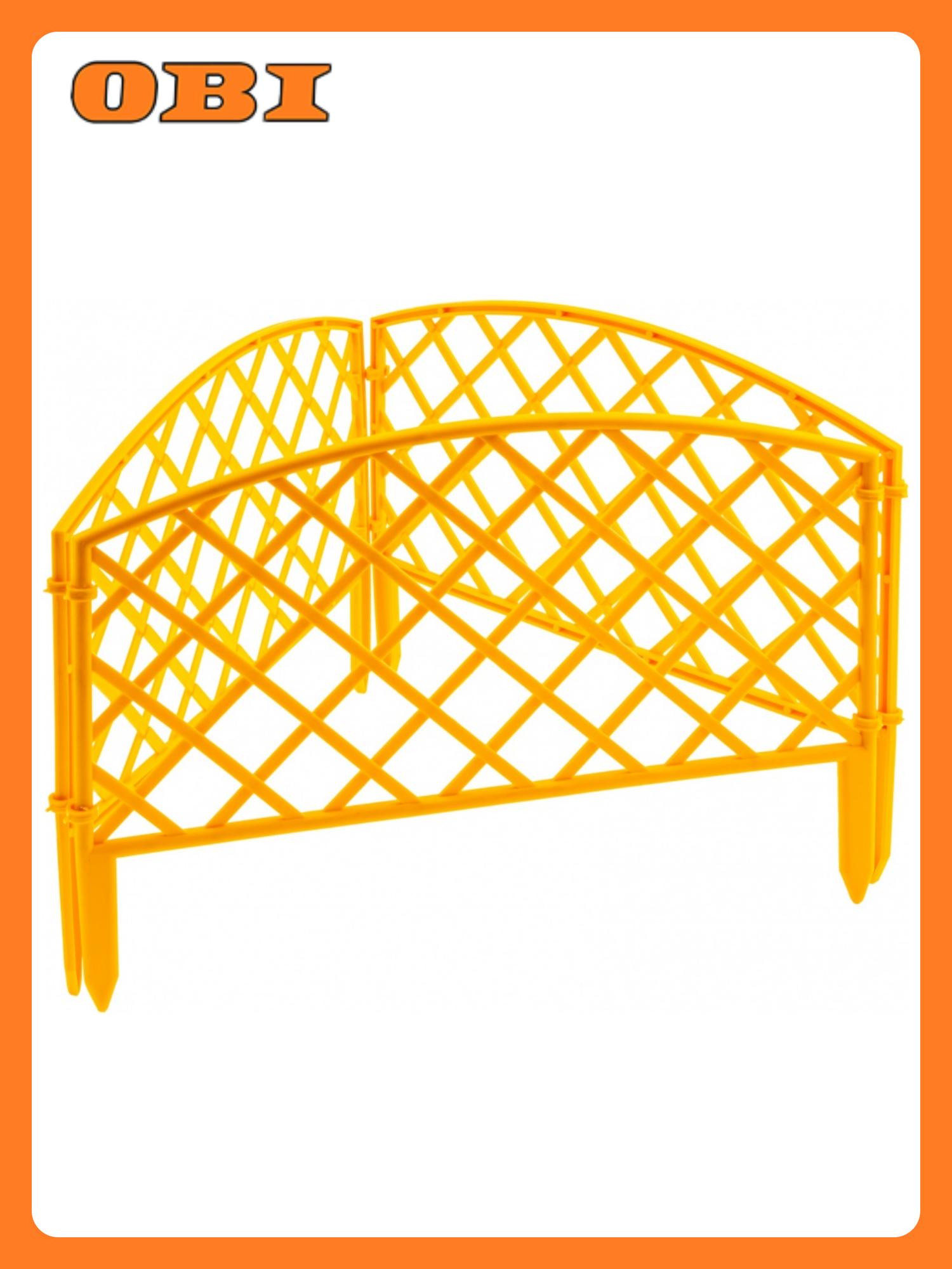 Забор декоративный "Сетка", 24х320 см, желтый, Россия// Palisad