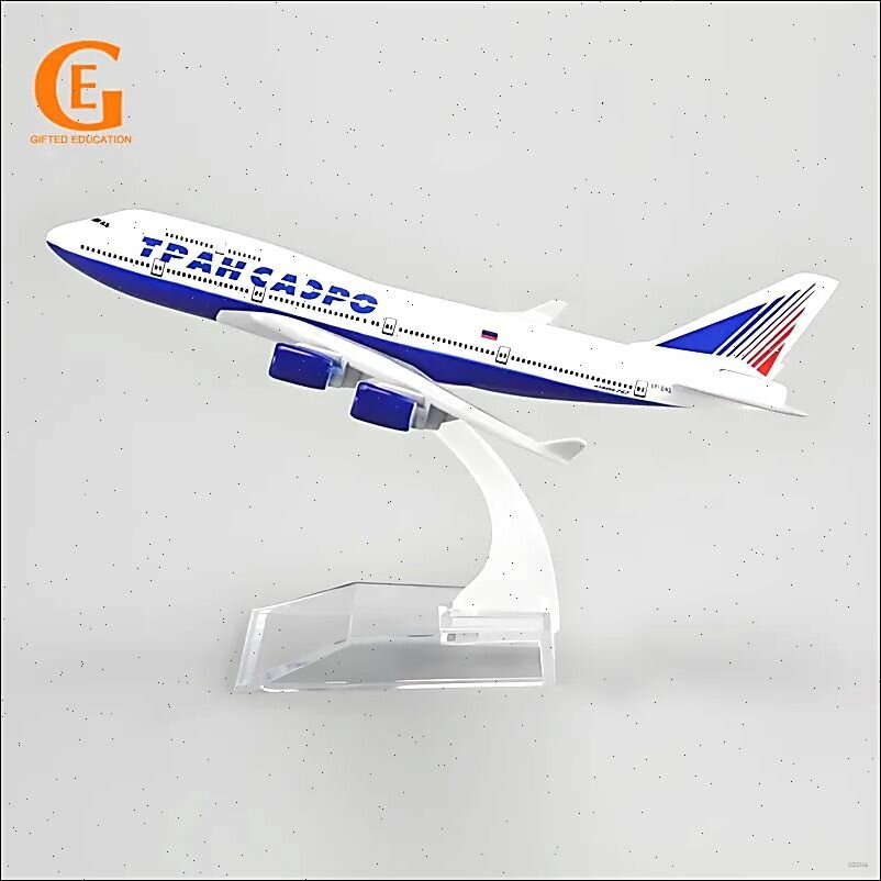 Металлическая Модель Самолета Боинг 747 Трансаэро Transaero