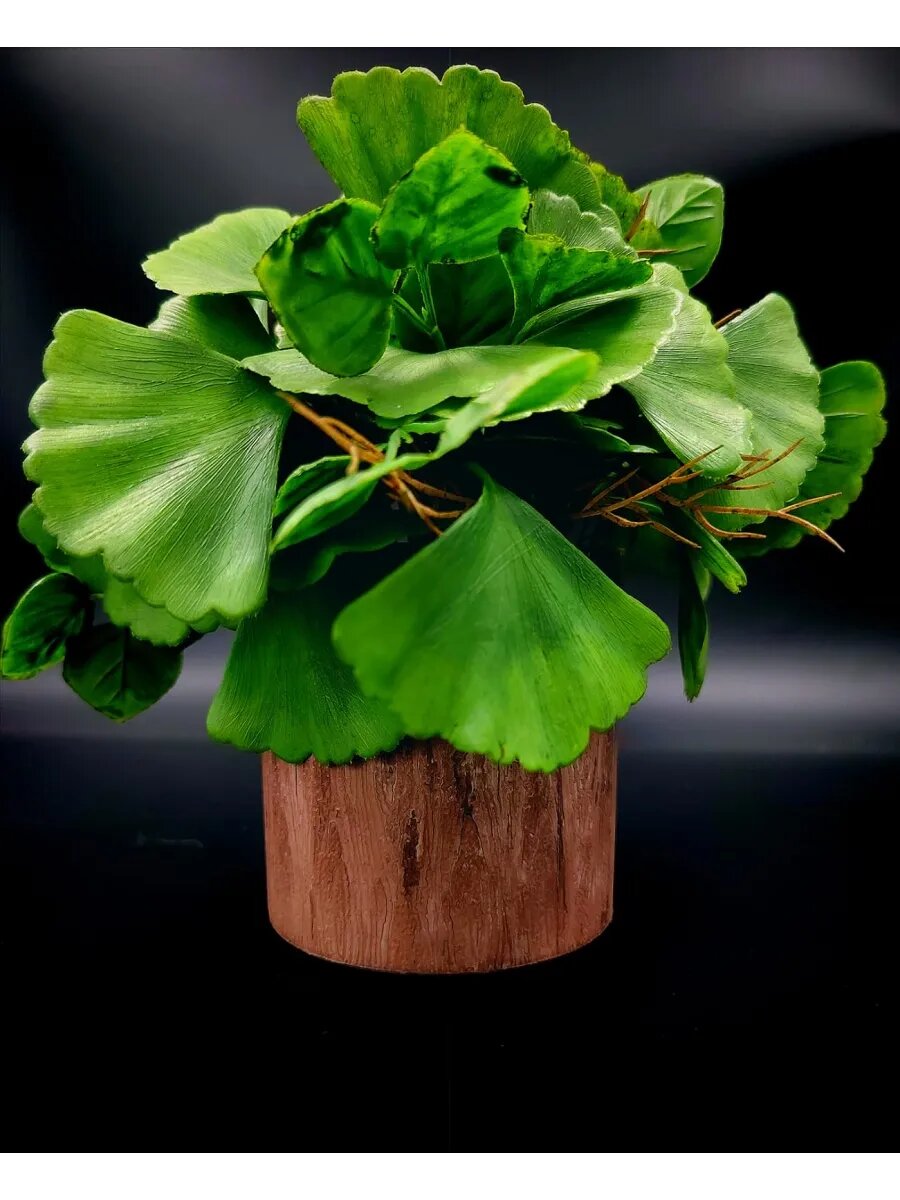 Цветок искусственный в горшке "Гинкго"