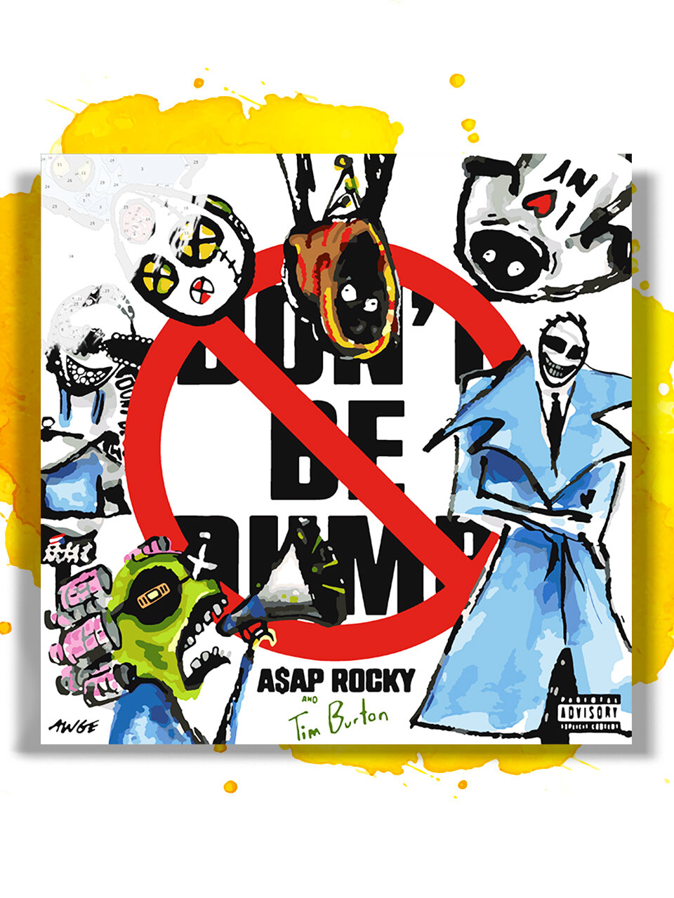Картина по номерам на холсте ASAP ROCKY - Dont be dumb, 50 х 50 см