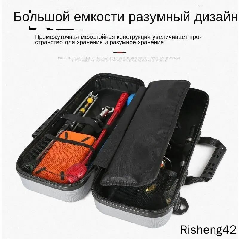 АБС-тубус Водонепроницаемый кейс для удочек 50-80см Усиленный + 3 способа переноски Для зимней/речной рыбалки