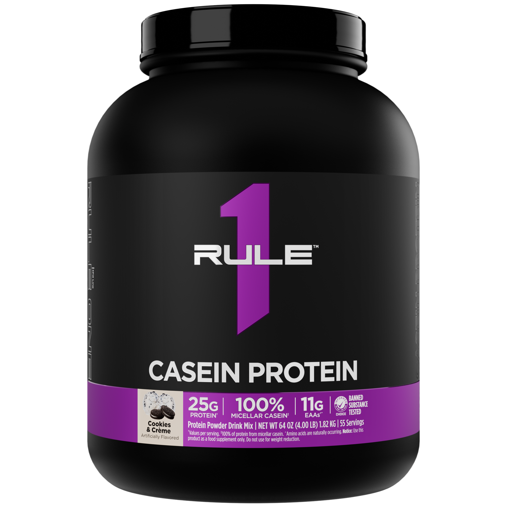 Казеиновый протеин Рул Уан Р1 Казеин 1820 гр Печенье крем / RULE ONE Casein