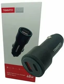 Автомобильный Адаптер АЗУ-USB-C+USB Tranyoo C22 (3A, 48W, QC5.0)