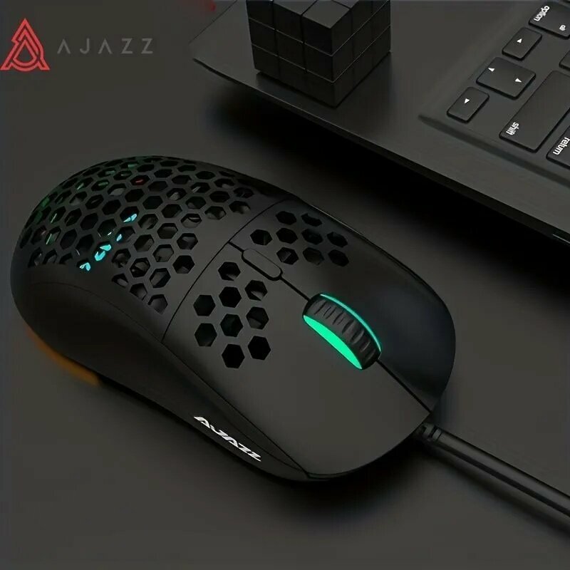 Ajazz Игровая мышь проводная AJ380R, темно-серый, темно-коричневый