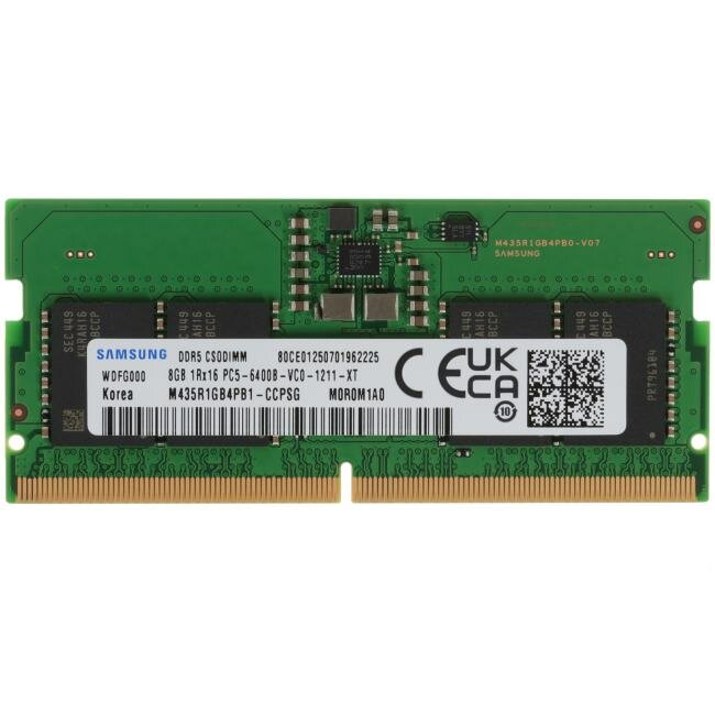 Samsung Electronics M435R1GB4PB1-CCP DDR5 SODIMM 8GB 6400