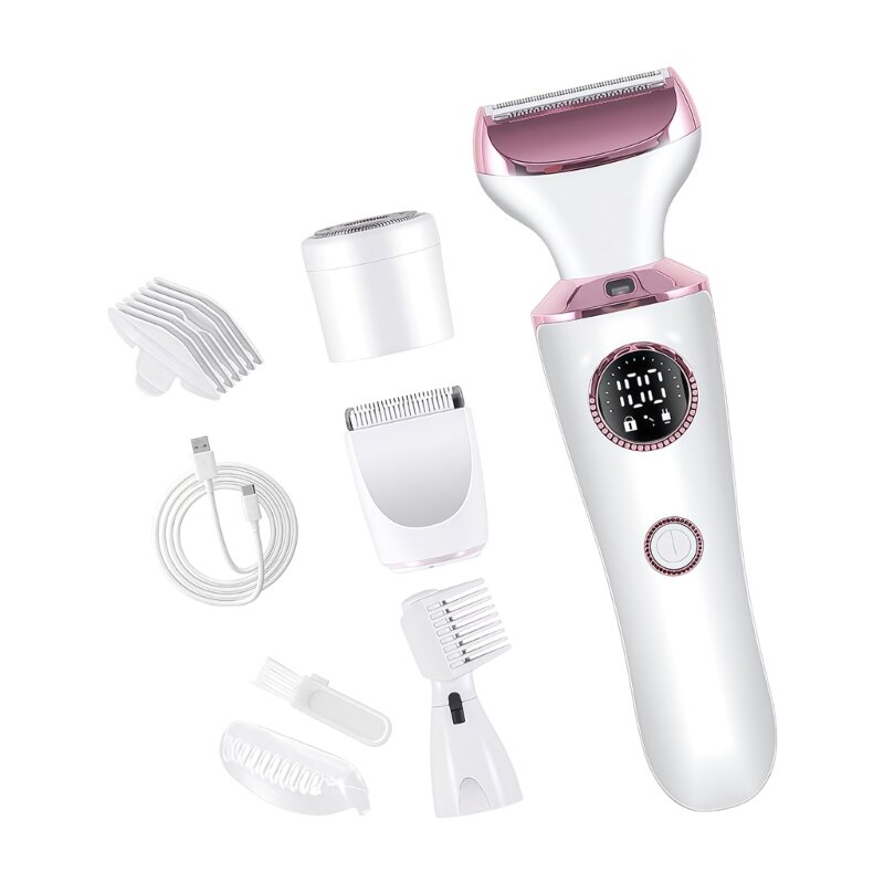 Электрические Бритвы Безболезненные 4 в 1 Женские Бритвы для Удаления Волос для Лица, Бровей и Подмышек, Бикини-Триммер, Инструмент Для Удаления Волос