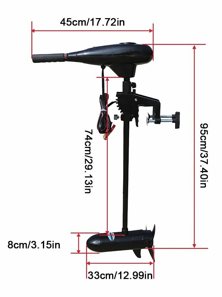 Лодочный электромотор SAVAGE MARINE 40LBS, 32А, 12V