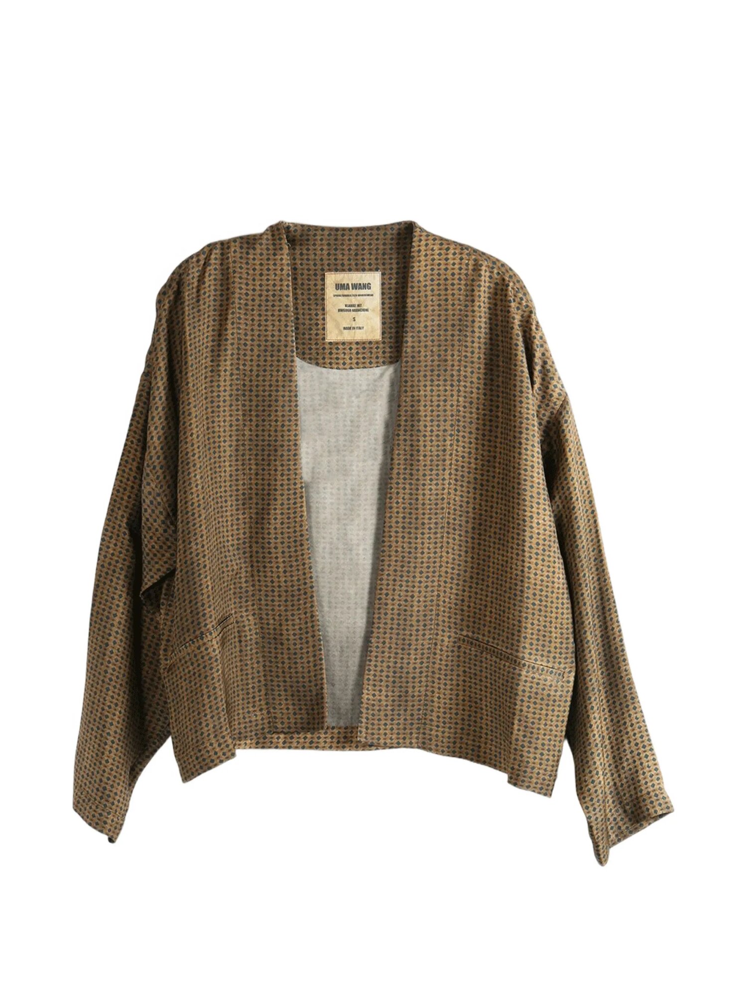 Пиджак Geometric-print open-front jacket