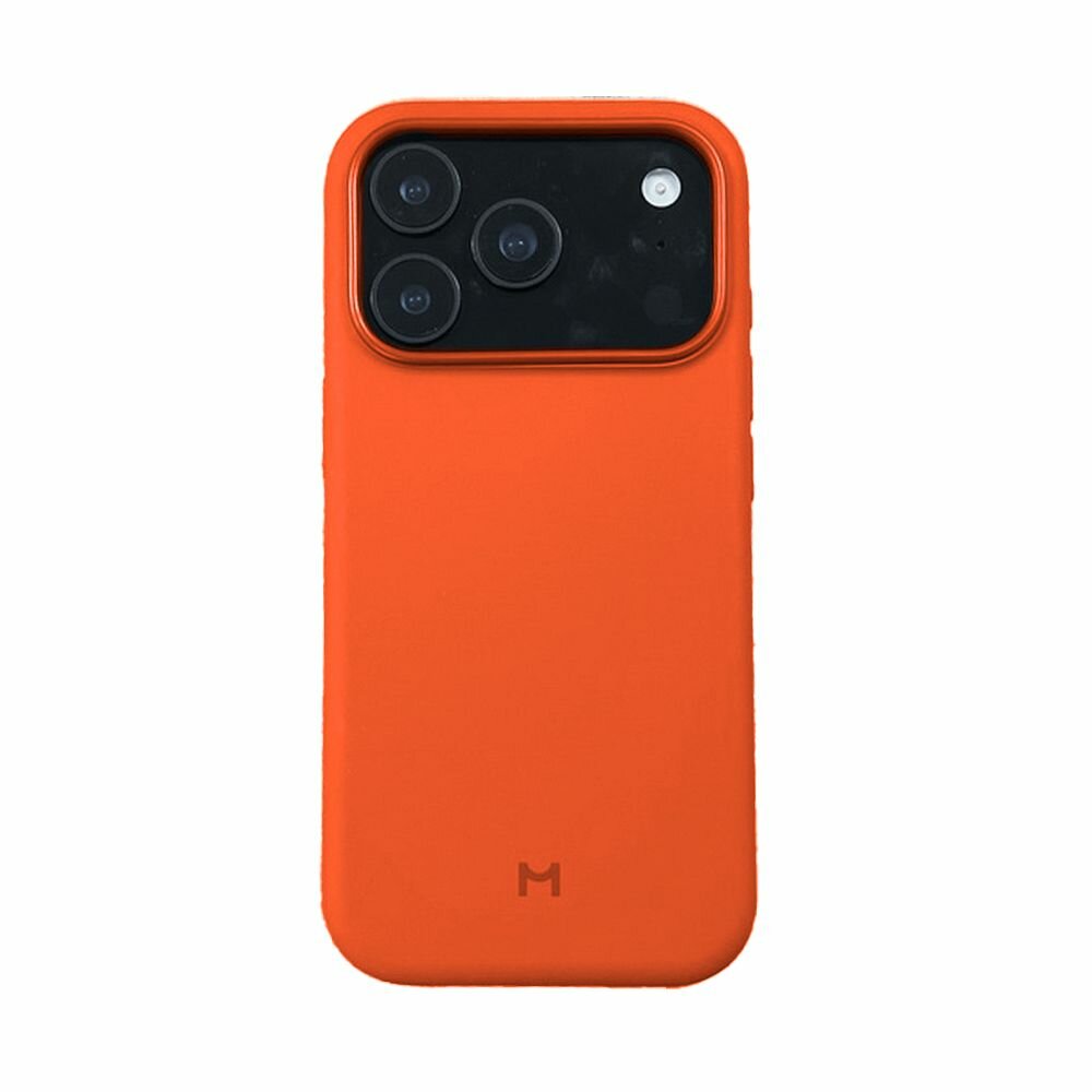 Чехол Magssory, для iPhone 17 Pro, силикон, яркий оранжевый, бампер