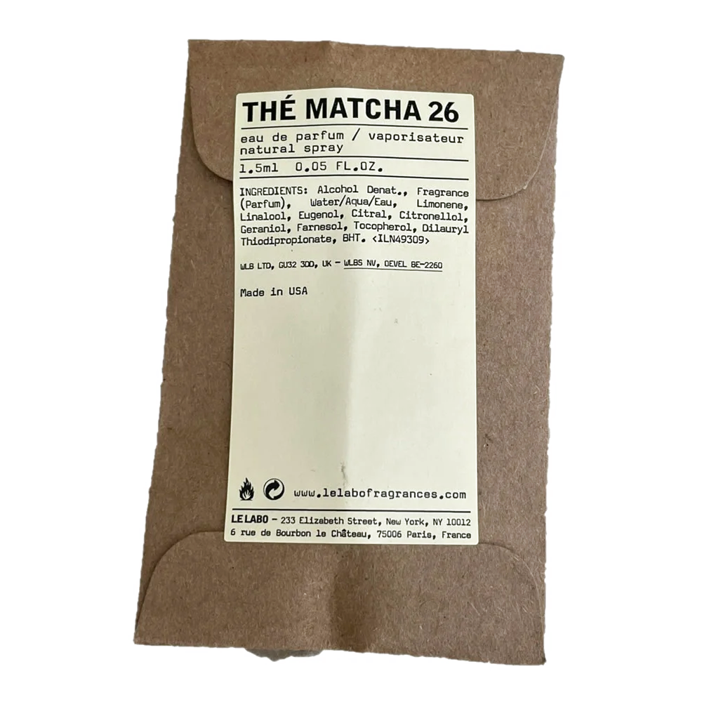 Ле Лабо Матча 26 сэмпл 0.75 мл - Le Labo The Matcha 26 парфюмерная вода для женщин и мужчин