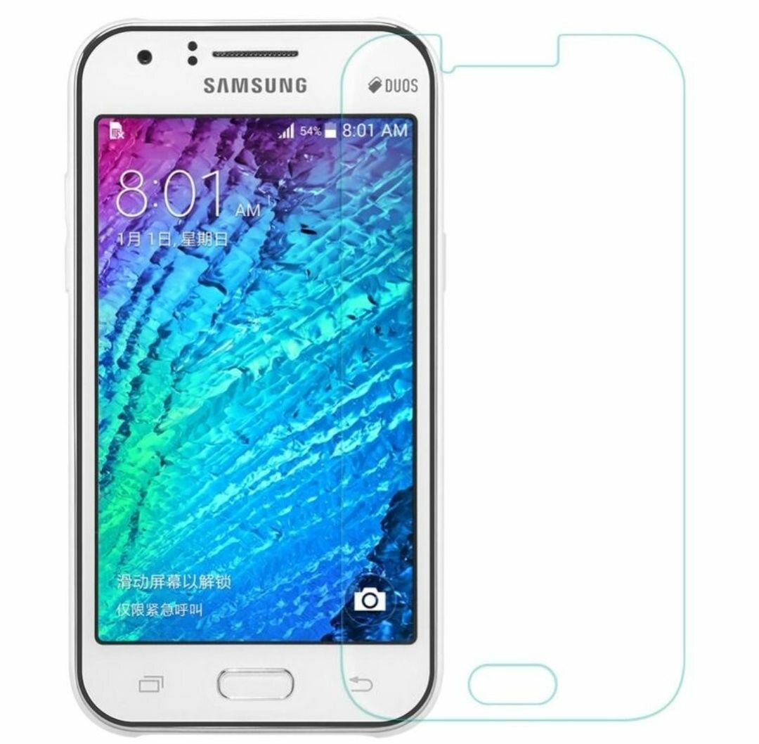 Samsung Galaxy j1 2015 j100f Защитное стекло 2.5D , полное покрытие, бронестекло самсунг галакси ж1 ж100ф