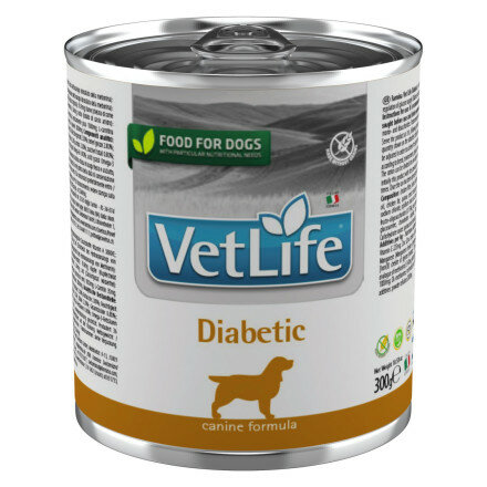 Паштет Vet Life Dog Diabetic / для собак при диабете, 300 г