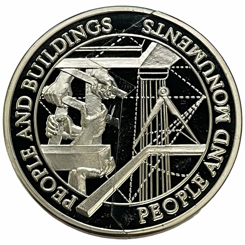 Кирибати и Самоа, комплект из 2 монет, 5 долларов, 5 тала 1997-2000 гг. (Строения и монументы) (PP)