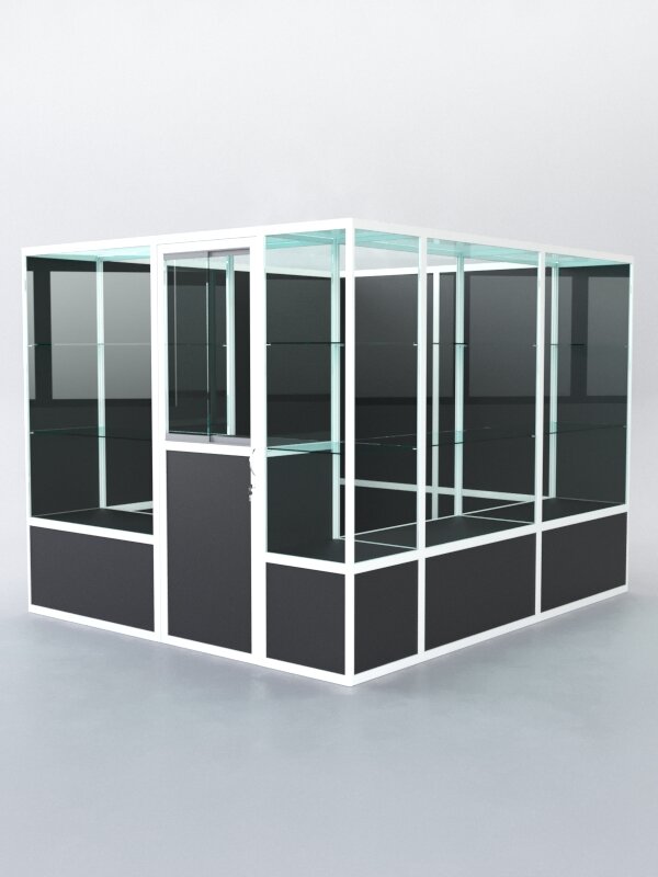 Павильон торговый из профиля угловой №4б, Черный+Белый. Производитель товара - компания Westcom.