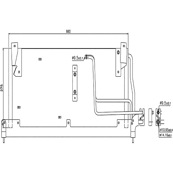 STELLOX 10-45487-SX (1045487_SX / 13262843 / 13271264) радиатор кондиционера до номера шасси r4147616\ Opel (Опель)