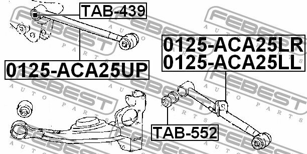 Сайлентблок подвески FEBEST TAB552