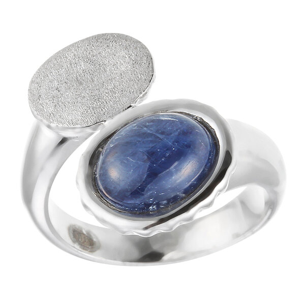 Кольцо, серебро, 925 проба, кианит