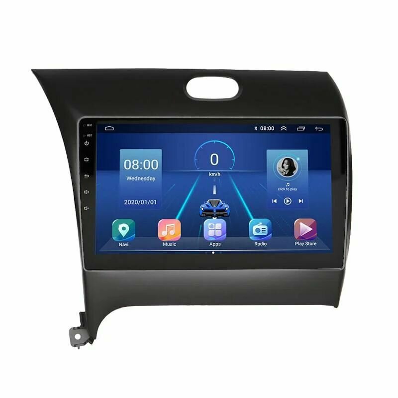 Автомагнитола с рамкой 2 din 9 дюймов для Kia Cerato 3 2012-2018 / Android 2Gb+32Gb / GPS / Bluetooth / Wi-Fi / FM-радио