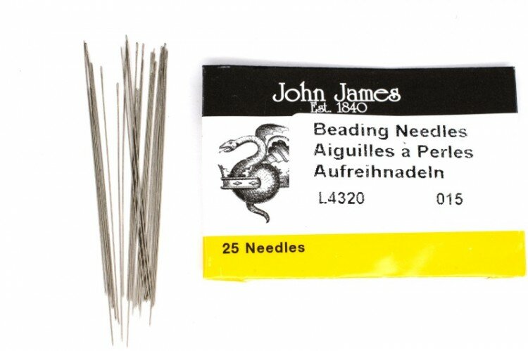 Иглы для бисера John James, размер 15, длина 45мм, 1034-143, 25шт