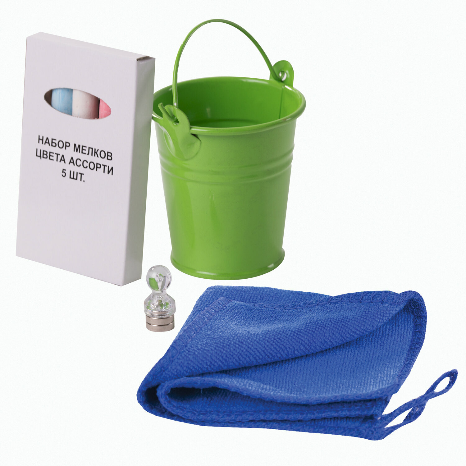 Упаковка 2 шт. Доска на холодильник магнитно-меловая 58х36 см с мелками, магнитом и салфеткой, BRAUBERG, 237845