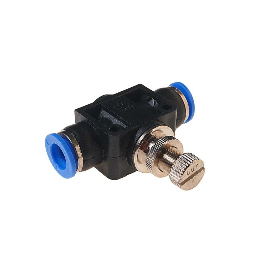 Фитинг для пластиковых трубок 10x10мм с металлическим регулятором ROCKFORCE