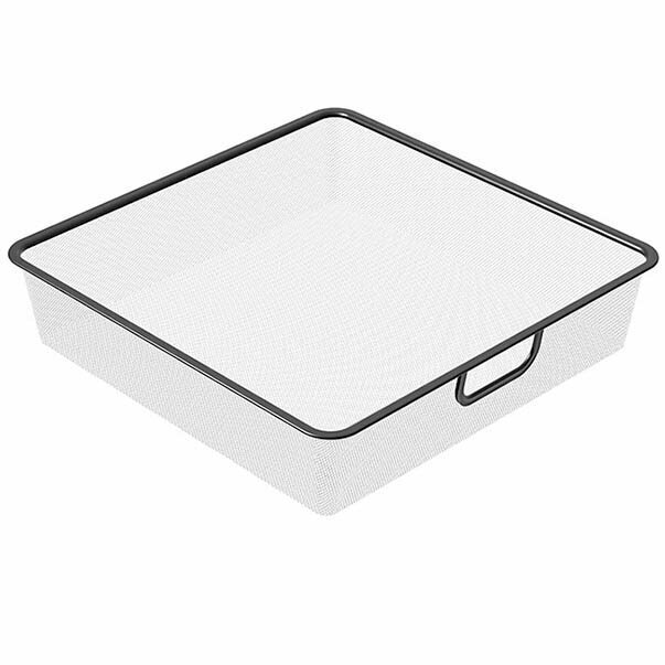 Корзина мелкосетчатая 45x10 гардеробной системы практик, Графит