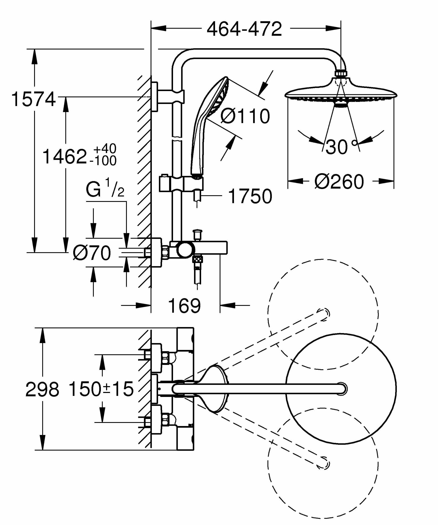 Душевой комплект Grohe Euphoria 27475002