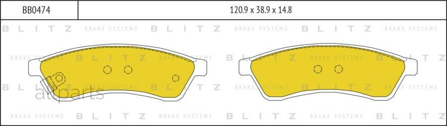 BLITZ BB0474 Колодки тормозные дисковые задние