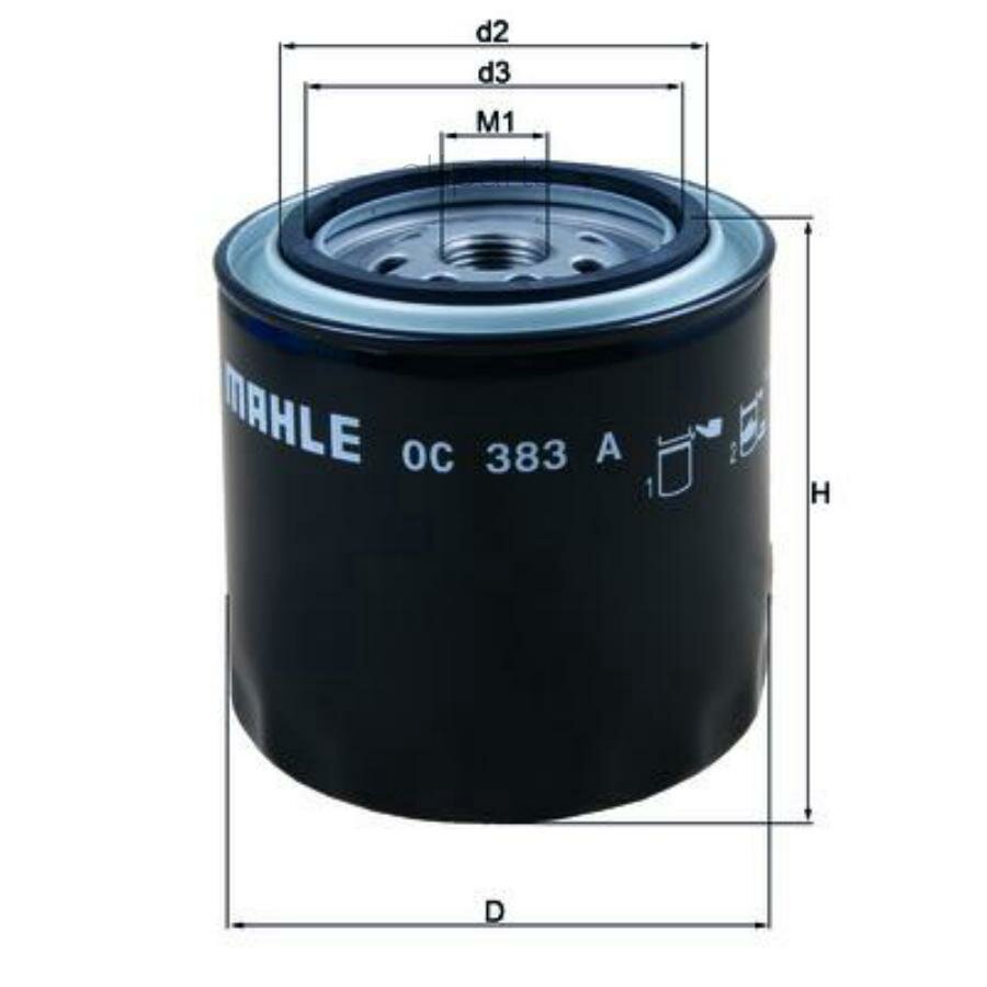 MAHLE OC383A Mahle Фильтр масляный OC 383 A