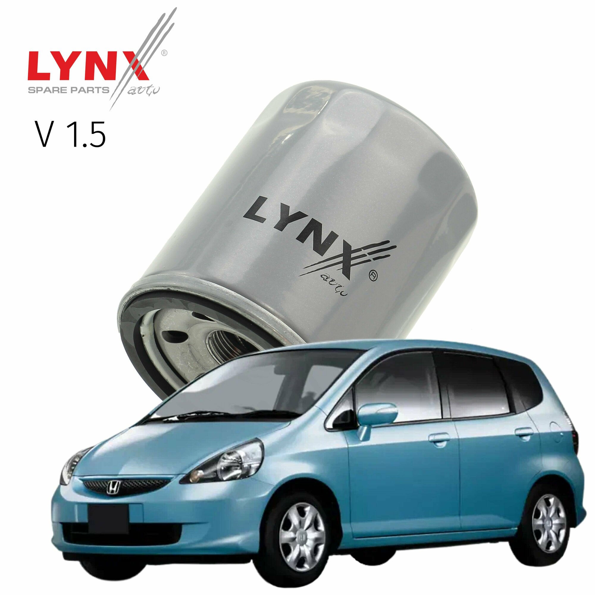 Фильтр масляный Honda Fit (1) / Хонда Фит 2002 2003 2004 2005 2006 2007 2008 V1.5 L15A / 1шт LYNXauto