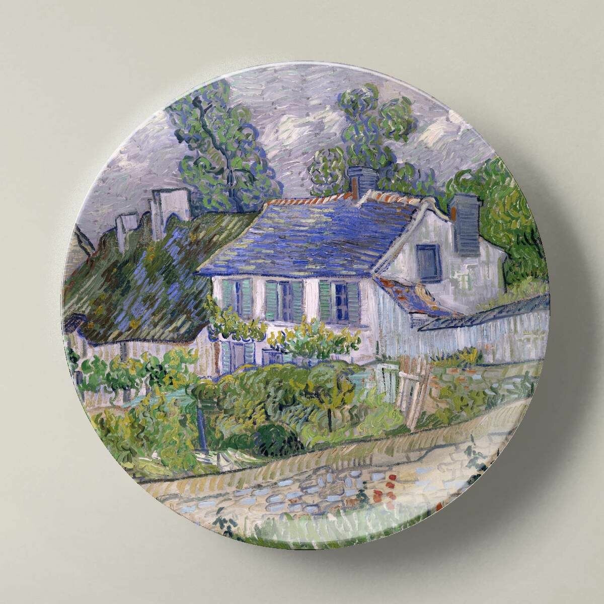 Декоративная тарелка с подвесом Диаметр: 260мм Дома в Авере