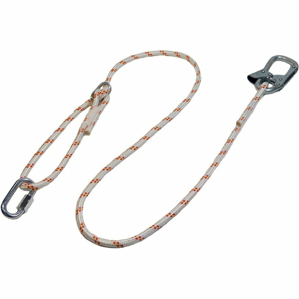 Строп из регулируемого каната прогресс сефети 2 м, с монтажным и соединительным карабином Строп Врег+Кс