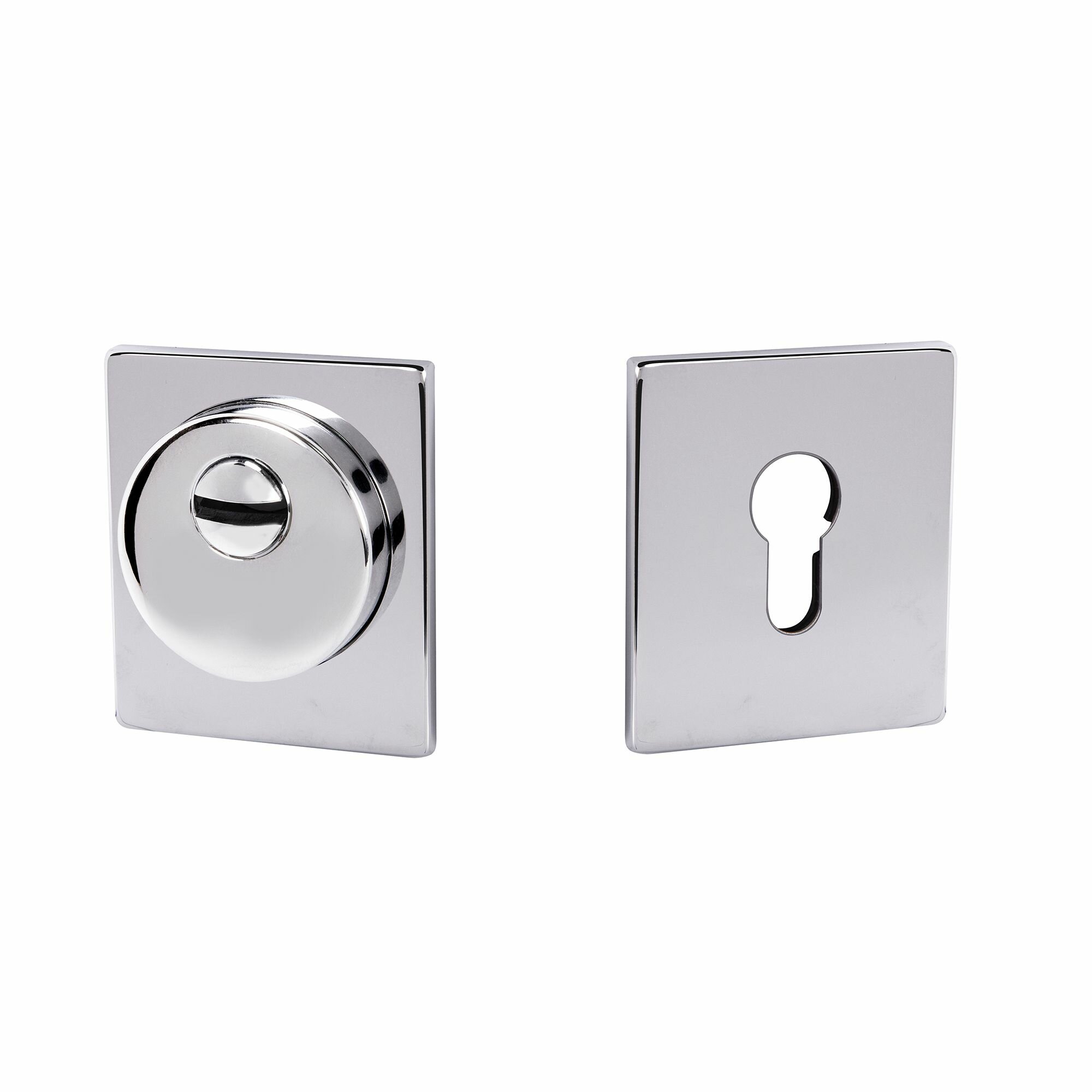 Комплект накладок на входную дверь Armadillo: Броненакладка Protector/USS BL, на цилиндровый механизм ET Protector/USS CP Хром