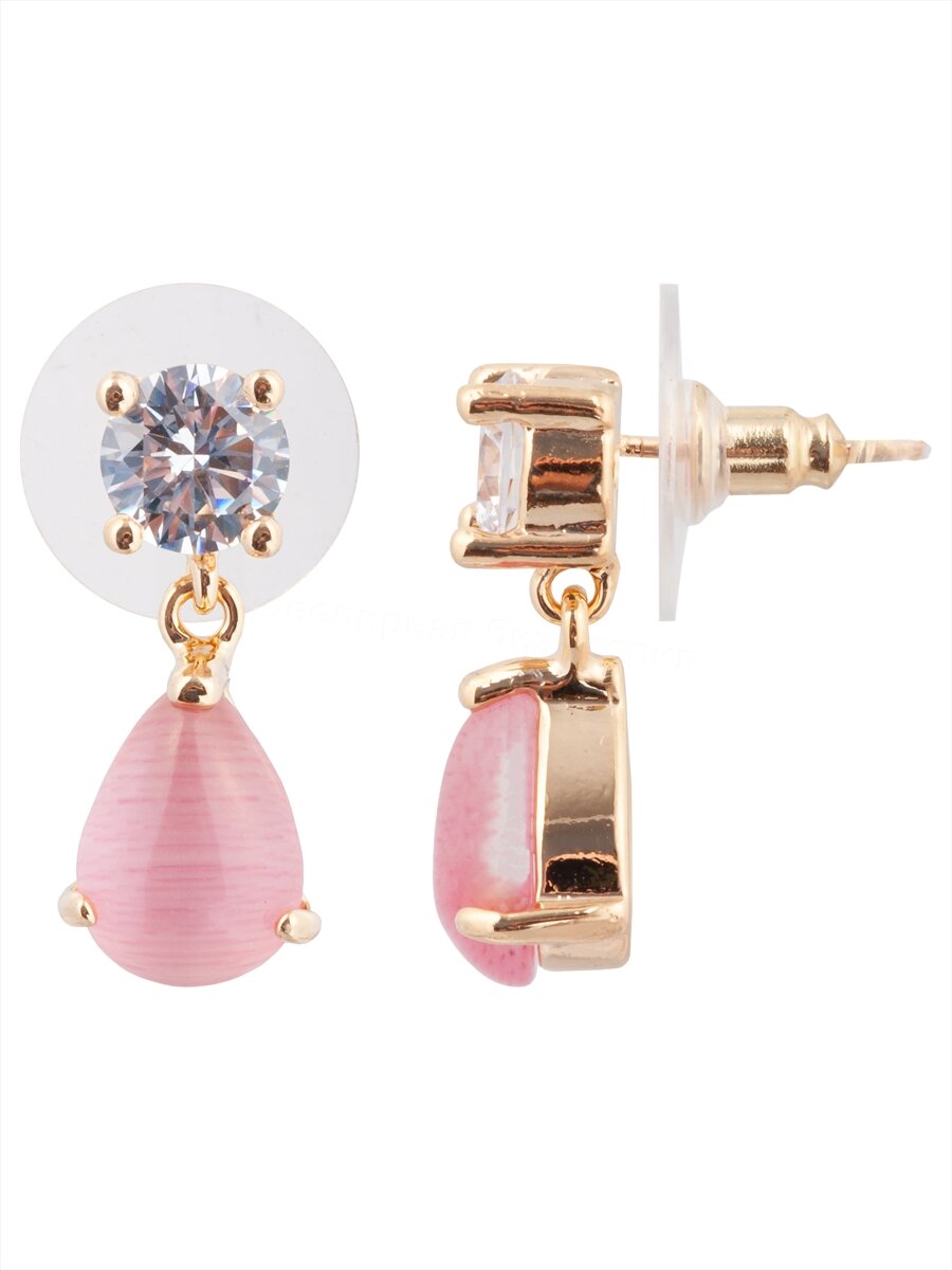 Серьги клипсы, кошачий глаз