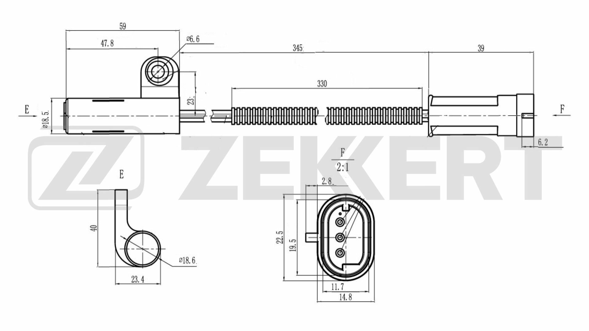 ZEKKERT se-4111 (056026884 / 056027280 / 56026884) датчик положения коленвала Jeep (Джип) grand Cherokee (Чероки) 95-