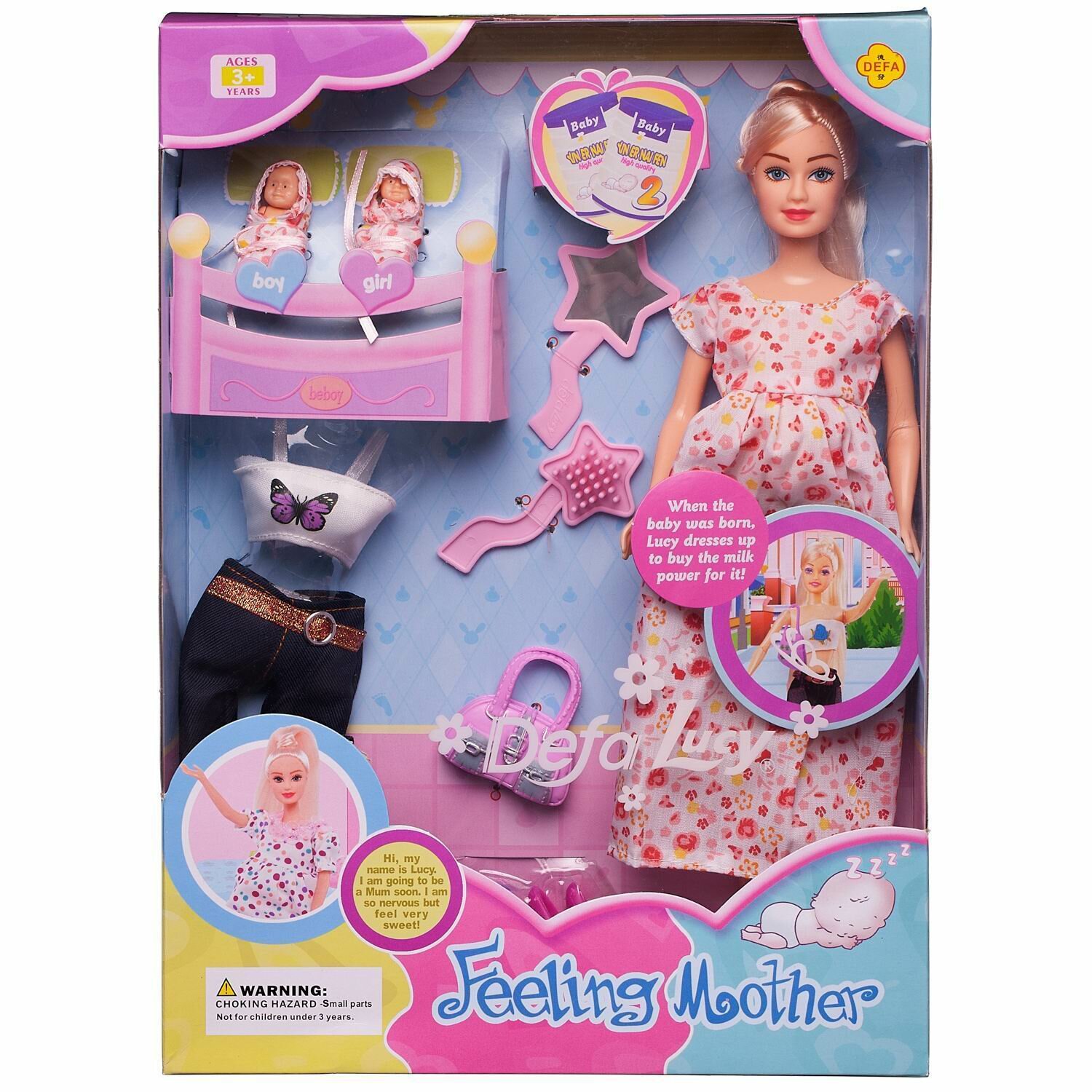 Кукла модельная Abtoys Defa Lucy Мама с малышами