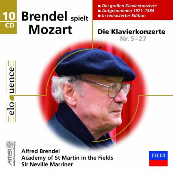 Audio CD Alfred Brendel, The Academy Of St. Martin-in-the-Fields, Sir Neville Marriner - Brendel Spielt Mozart - Die Klavierkonzerte Nr. 5-27 (10 CD)