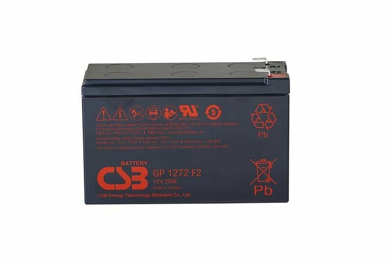 Аккумулятор 12В 7.2А. ч CSB GP1272 F2 (12V28W) CSB