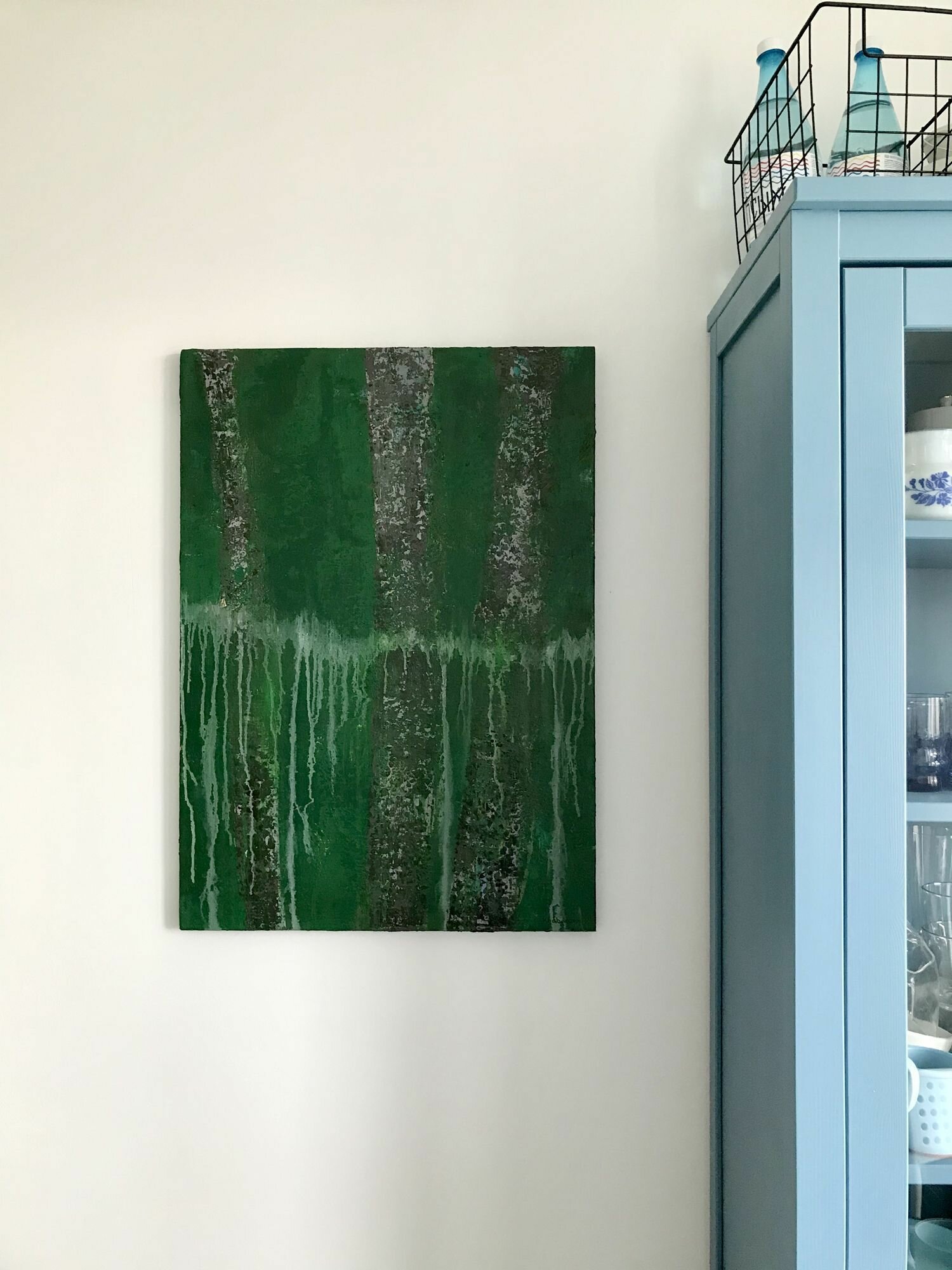 Авторская картина Галины Хабаровой на холсте «Граб», 70х50 см, акрил на льняном холсте, абстракция