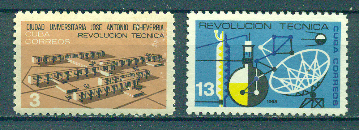 Почтовые марки Куба 1965г. "Техническая революция" Химия, Нефть NG