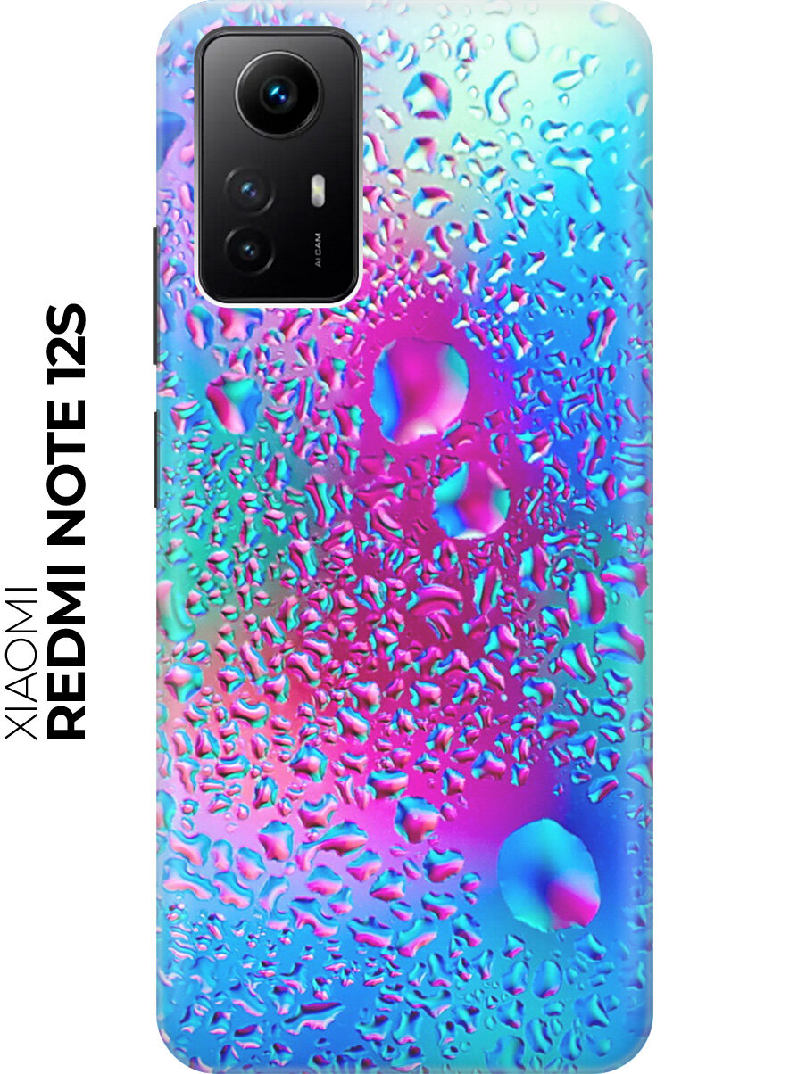Силиконовый чехол на Xiaomi Redmi Note 12s / Сяоми Редми Ноут 12с с рисунком "Капли на стекле"