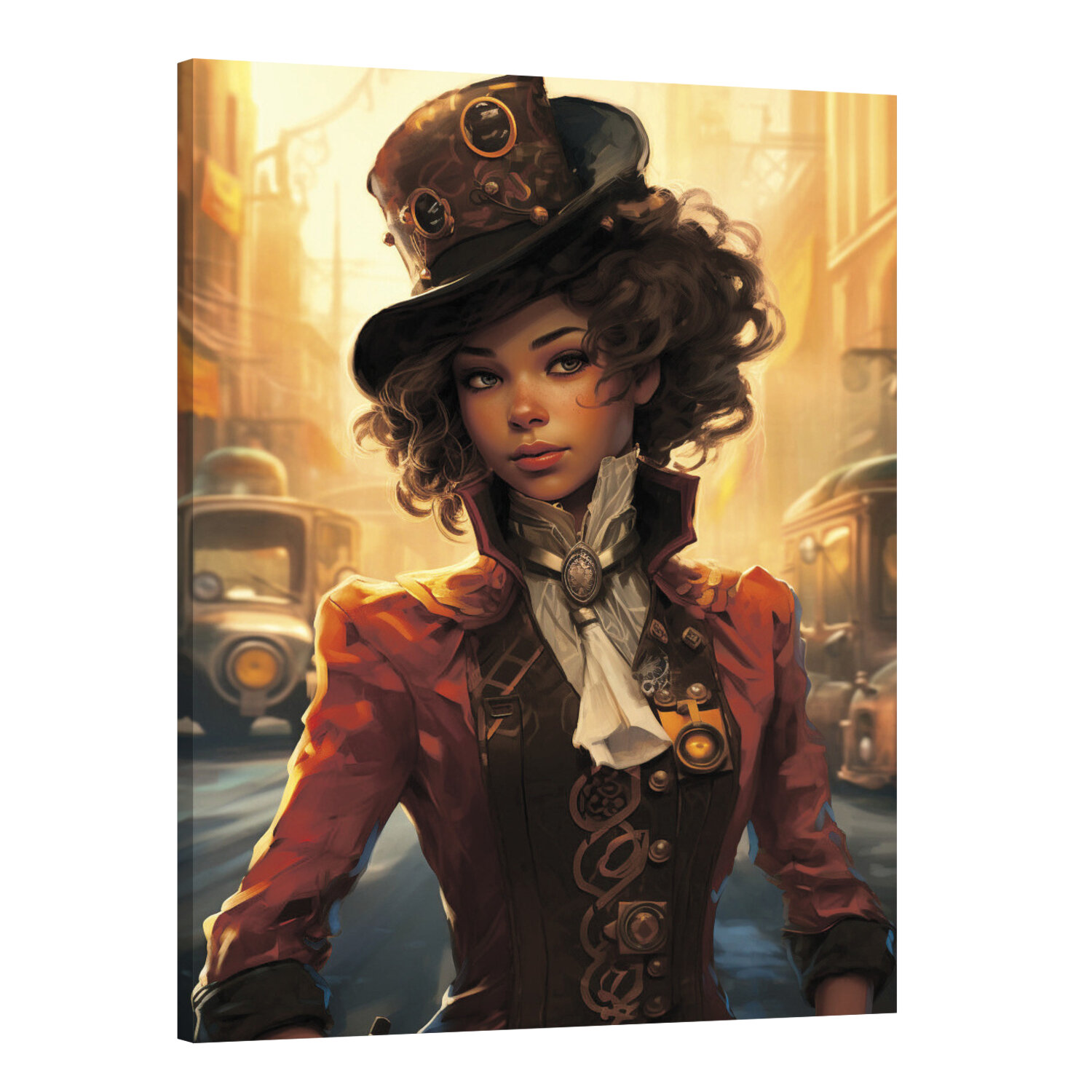 Интерьерная картина 50х70 "Девушка стимпанк"